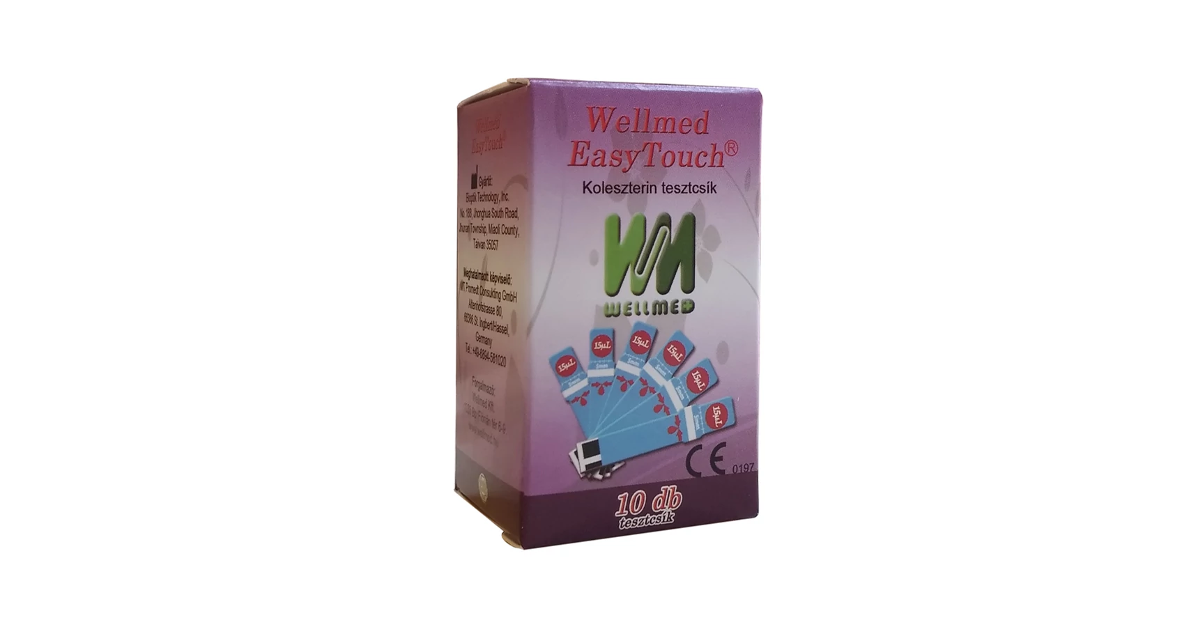 Wellmed Easy Touch Cholesterol tesztcsík (10db) - orvosieszkoz.hu